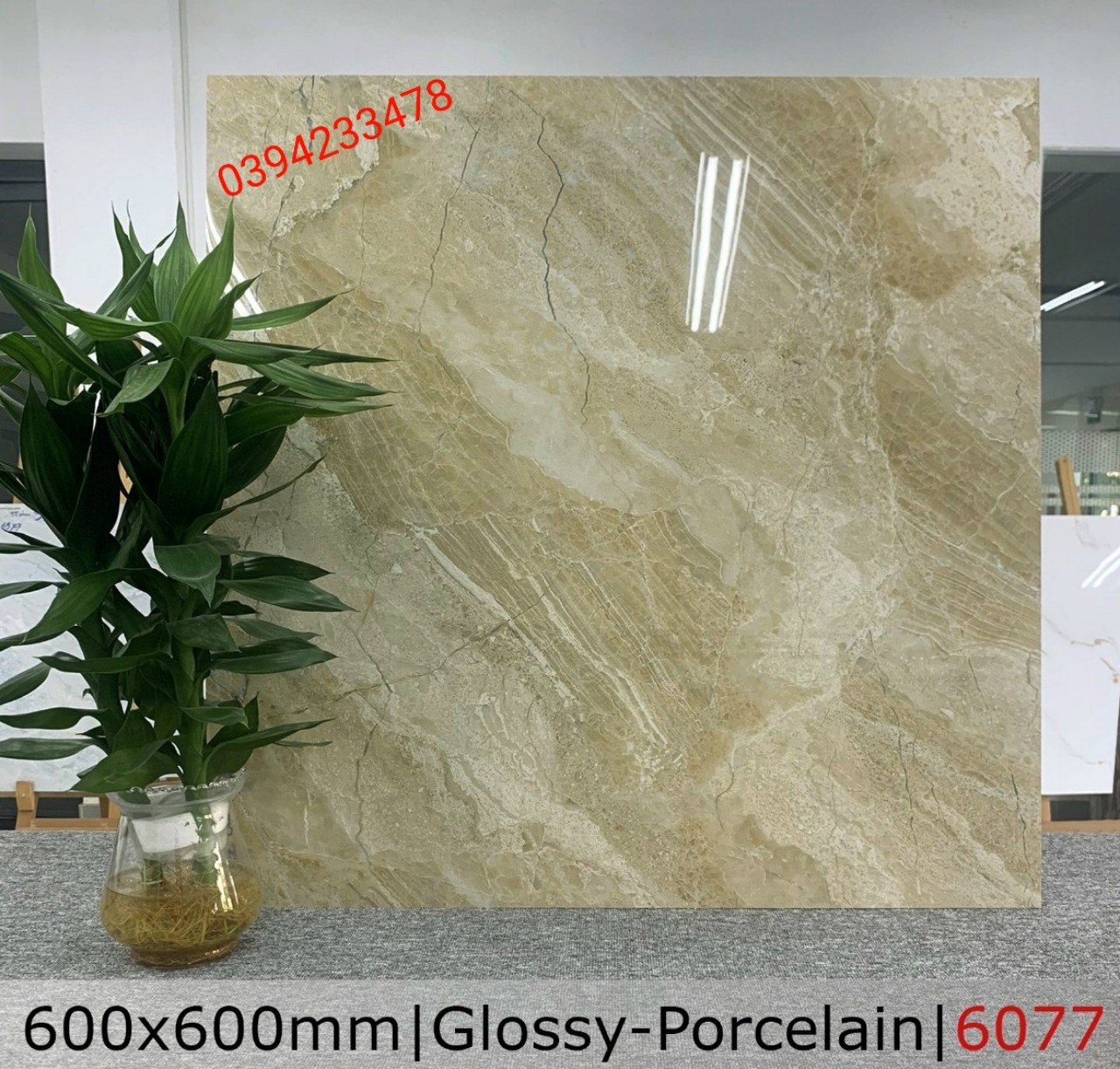 Gạch Lót Nền 60x60 Vân Vàng Giá Rẻ HCM#Gạch bóng kiếng-giá rẻ