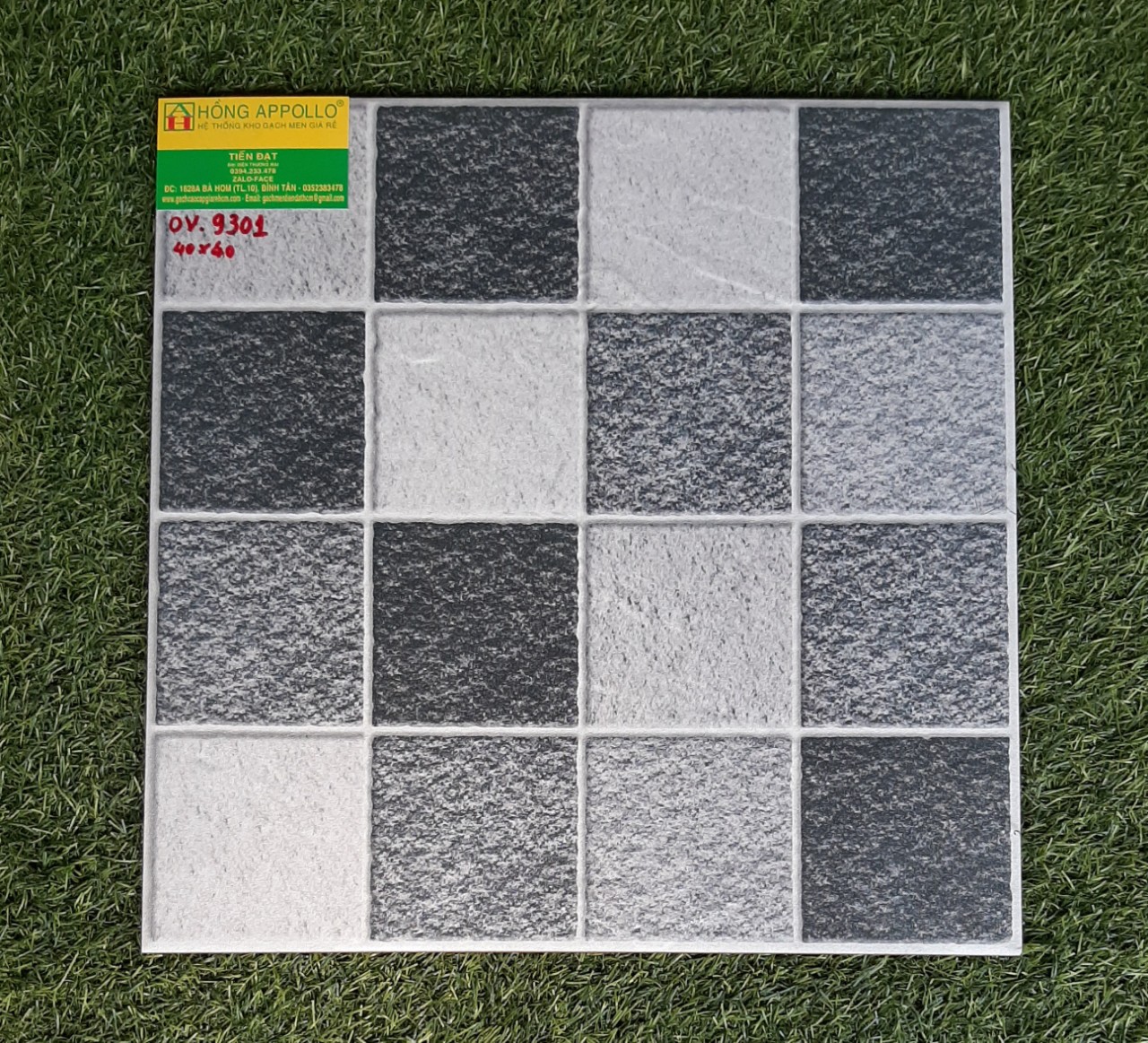 Gạch lót sân vườn 40x40 gạch nhám giá giá rẻ 9301
