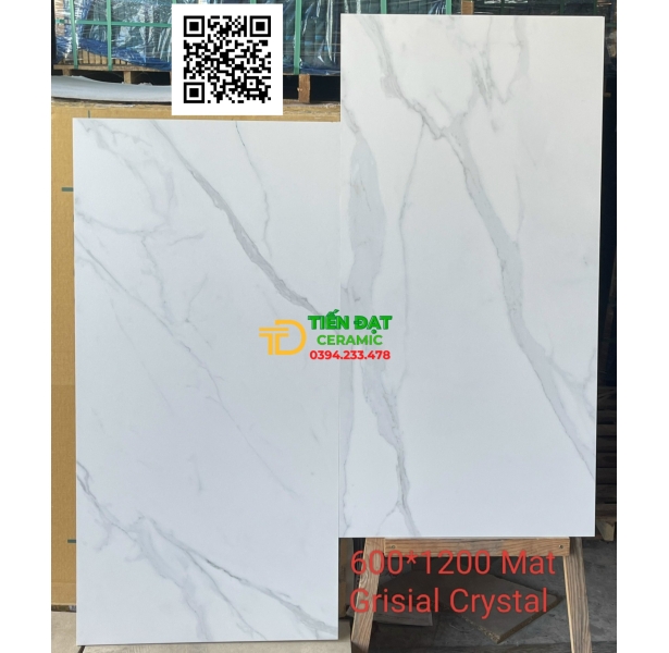 Gạch Lát Nền 60x120 Đá Mờ Trắng Vân Mờ Bóng Grisial Crystal, gạch cao ...